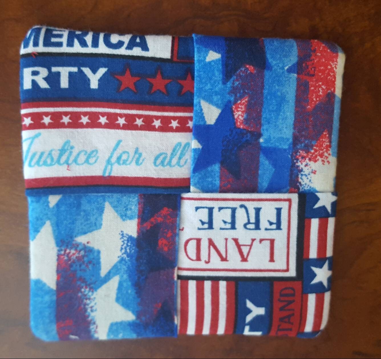 Patriotic Fabric Coasters Set of 4 America Coasters | Etsy