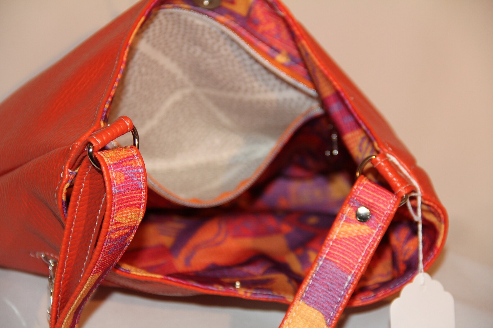 Boho Shoulder Cross Body Bag Purse Orange Vinyl Free Shipping - Etsy