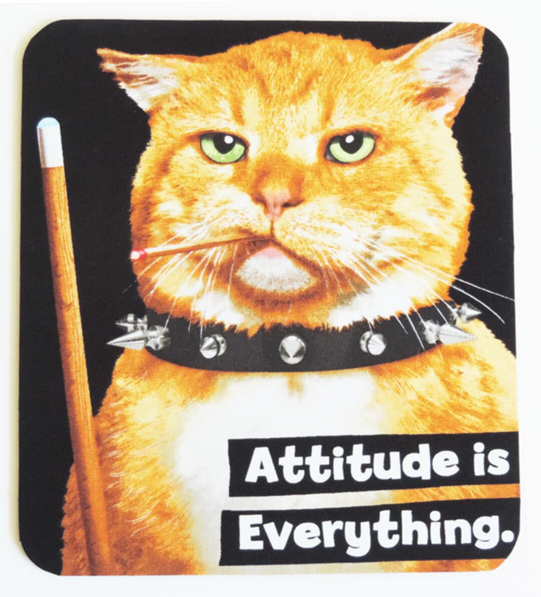 Attitude is Everything Cat Mousepad - Etsy