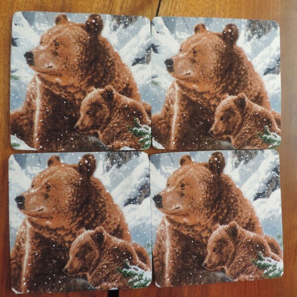Bear Coasters - Etsy