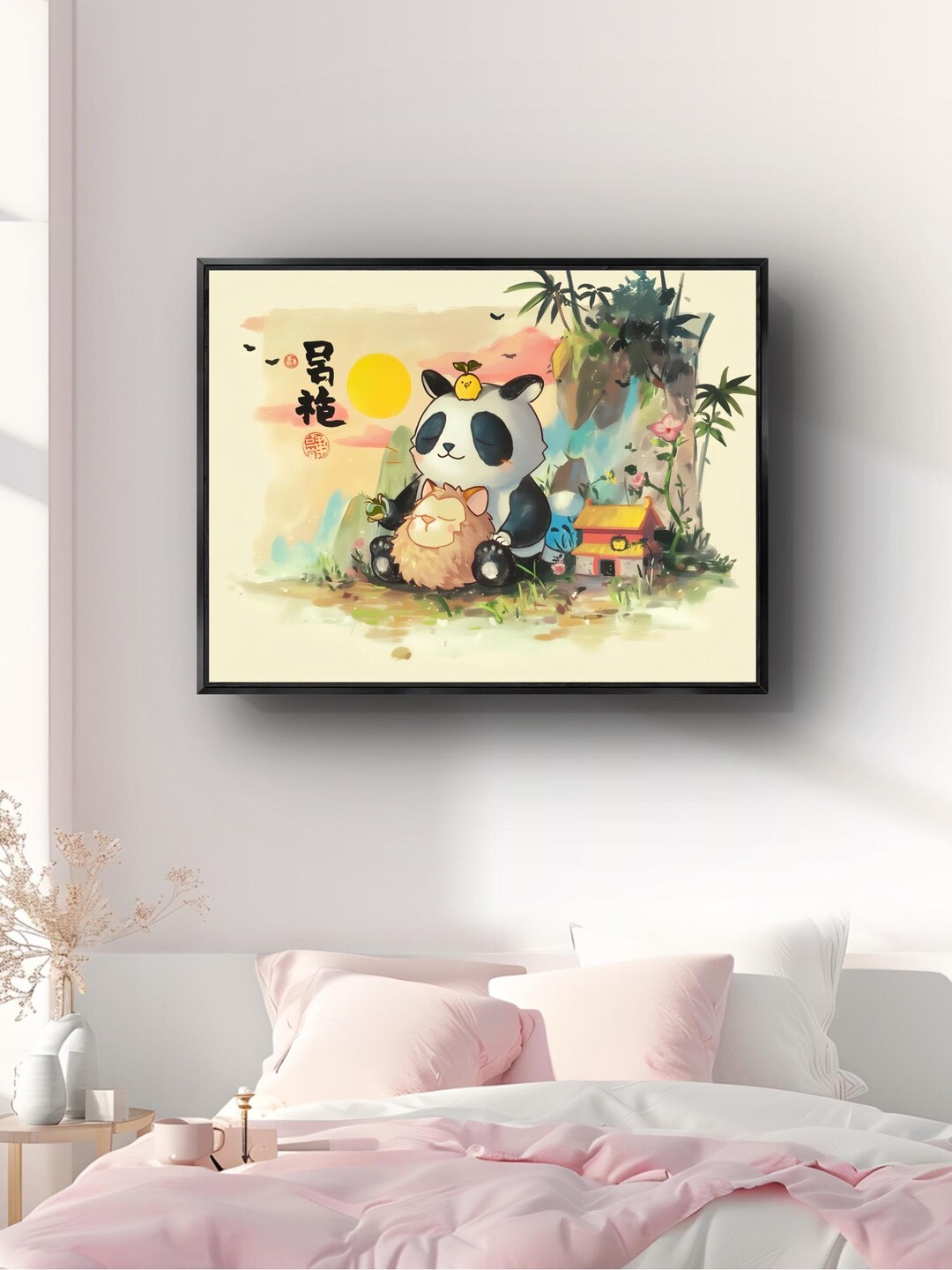 Cute Panda Poster, Children's Room Poster, Unique Gift Idea, Bedroom ...