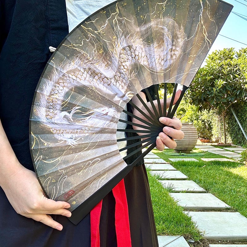 Clack Fan With Dragon - Etsy