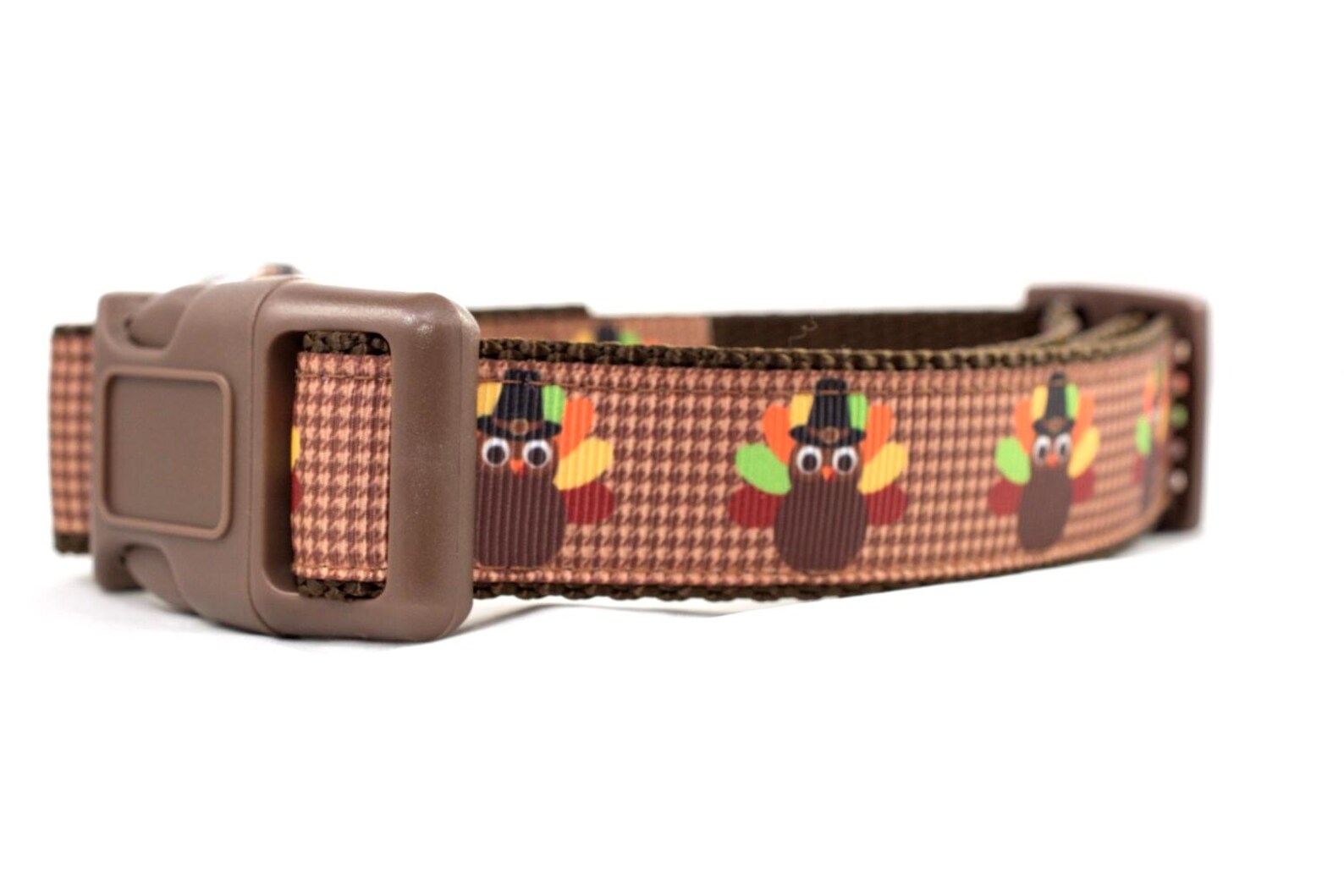 Plaid Turkey Dog Collar - 1 Inch Wide - Buckle or Martingale Collar ...