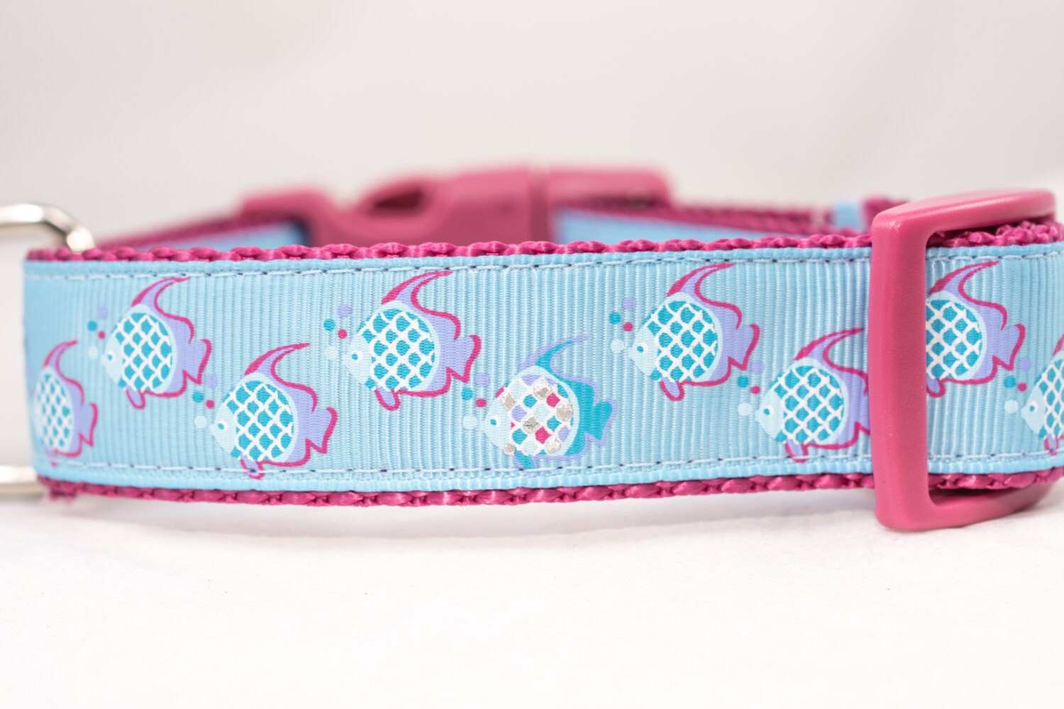 School of Fish Dog Collar 1 Inch Wide Buckle or Martingale | Etsy