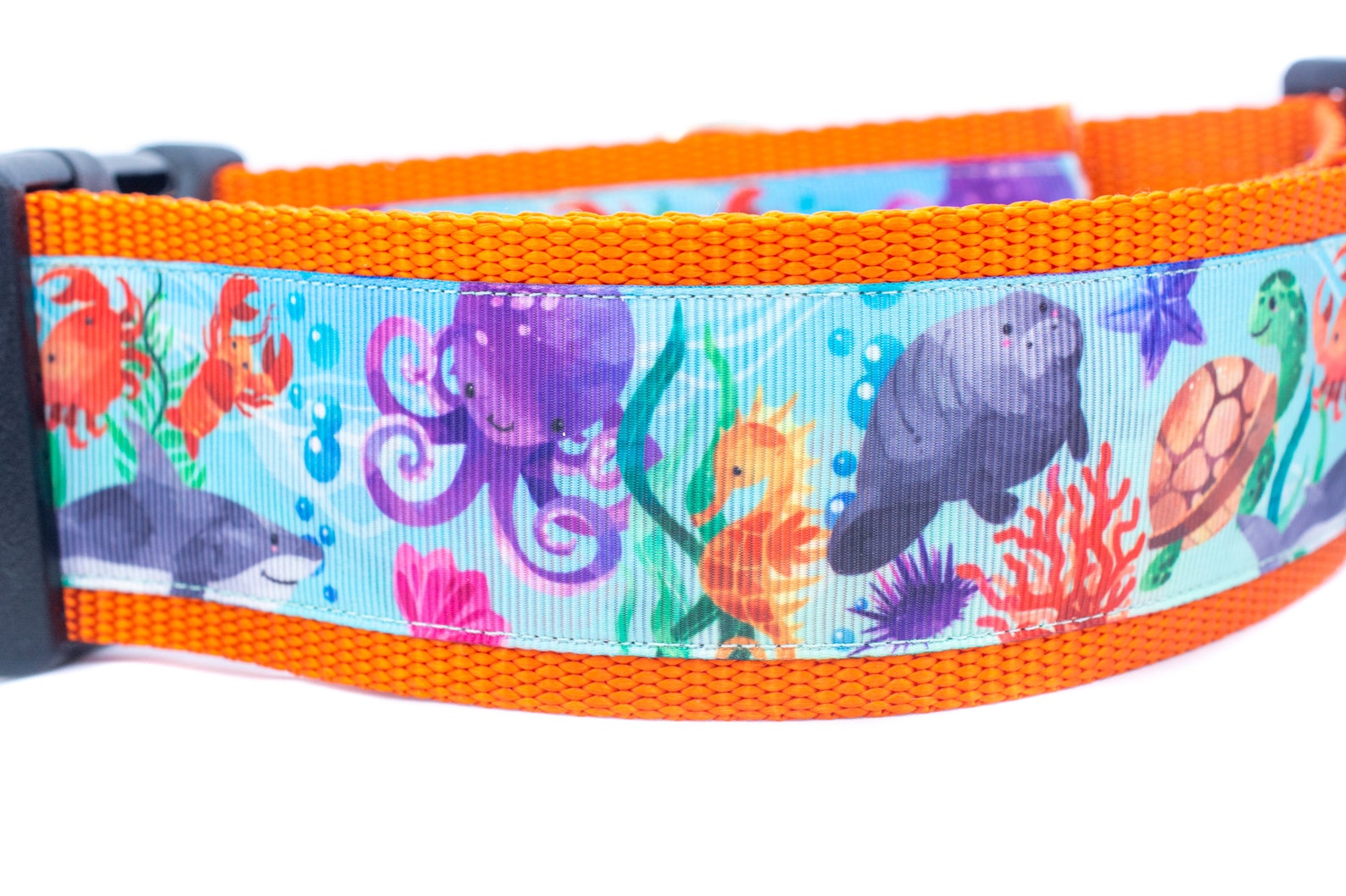 Ocean Friends Dog Collar 2 Inch Wide Collar Buckle or Martingale Collar ...
