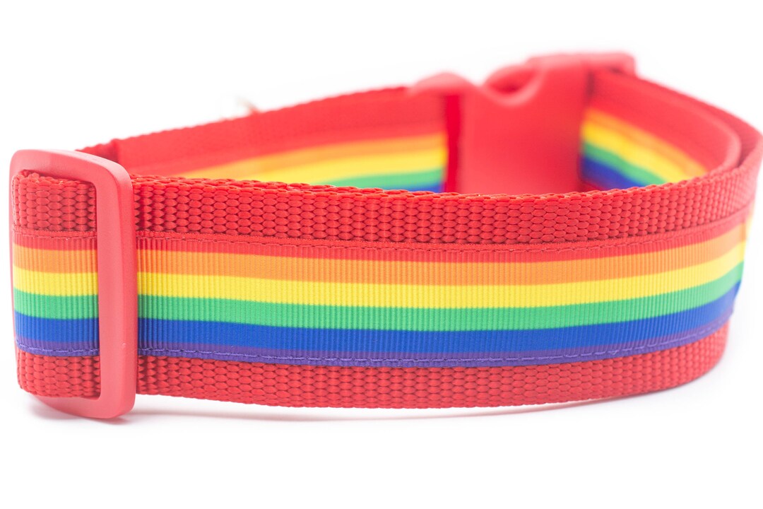 Pride Dog Collar - 1.5 Inch Wide - Buckle or Martingale Collar - LGBTQ ...