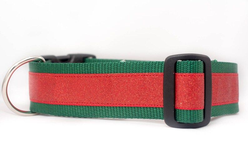 Glitter Holiday Dog Collar - Red Dog Collar - 1.5" Inch Wide ...