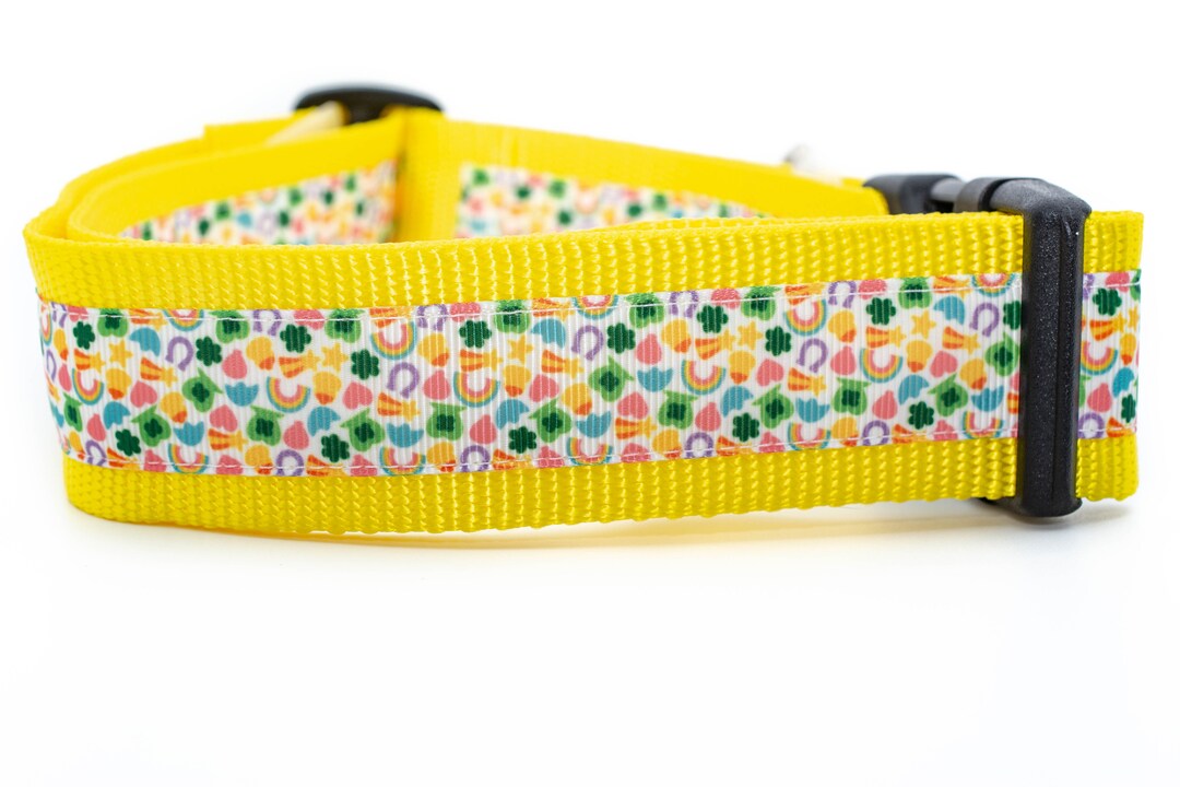 Choose Color - Lucky Dog Collar - 1.5 Inch Wide Dog Collar - Buckle or ...