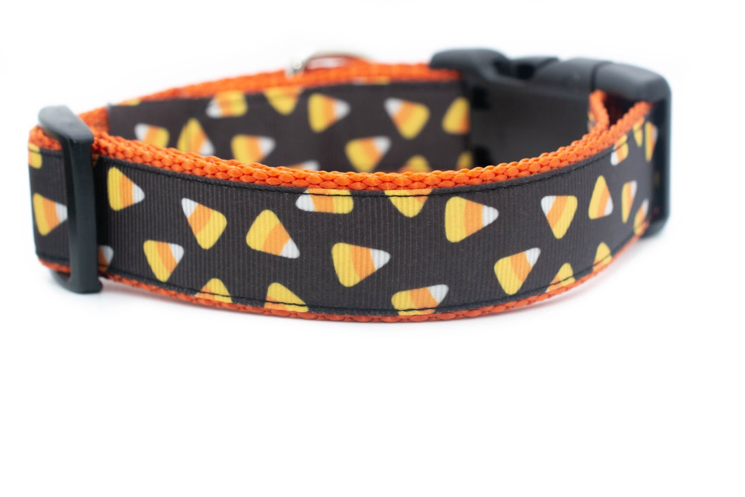 Candy Corn Dog Collar - 1 Inch Wide Dog Collar - Buckle or Martingale ...