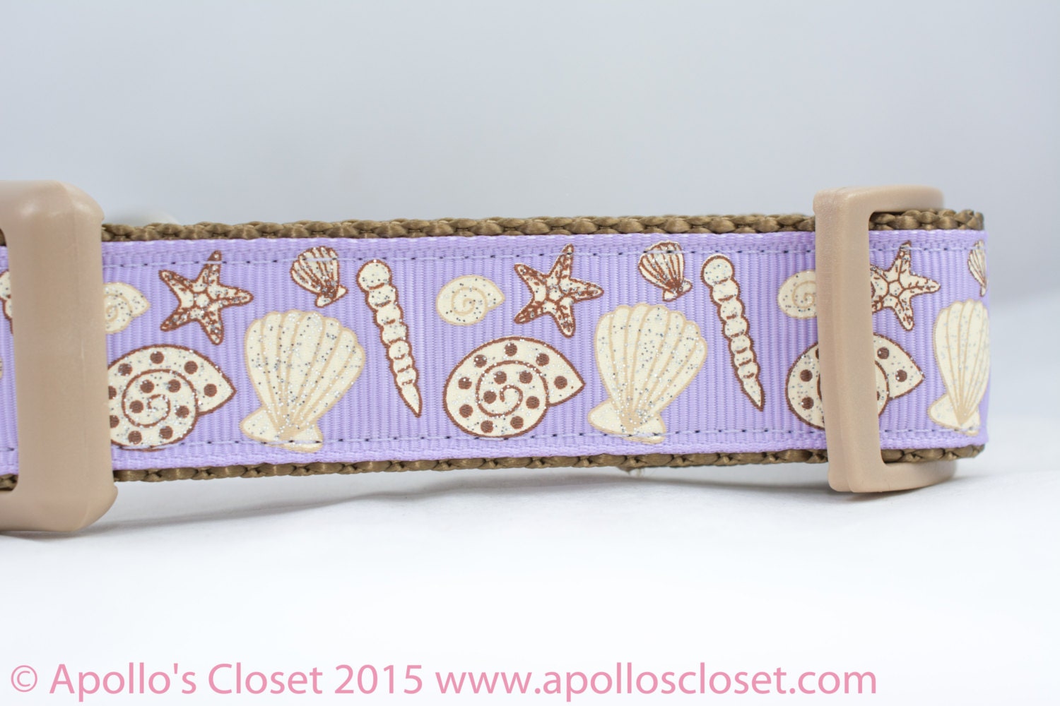 Orchid Sea Shells Dog Collar 1 Inch Wide Feminine Dog - Etsy