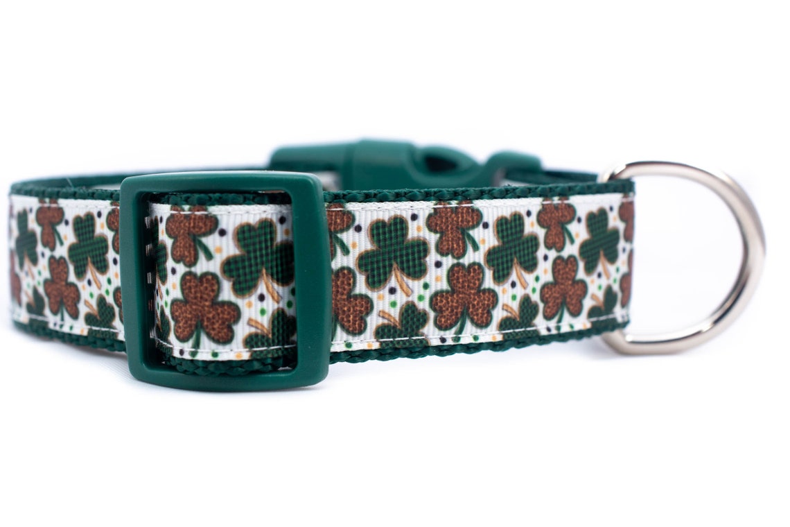 Leopard Shamrock Dog Collar 1 Inch Wide Collar Irish Dog - Etsy