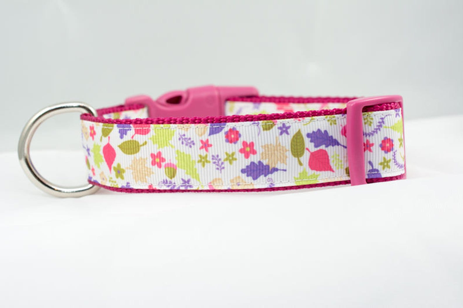 Fall Pretty Leaves Dog Collar - 1" Wide Fall Dog Collar- Thanksgiving ...