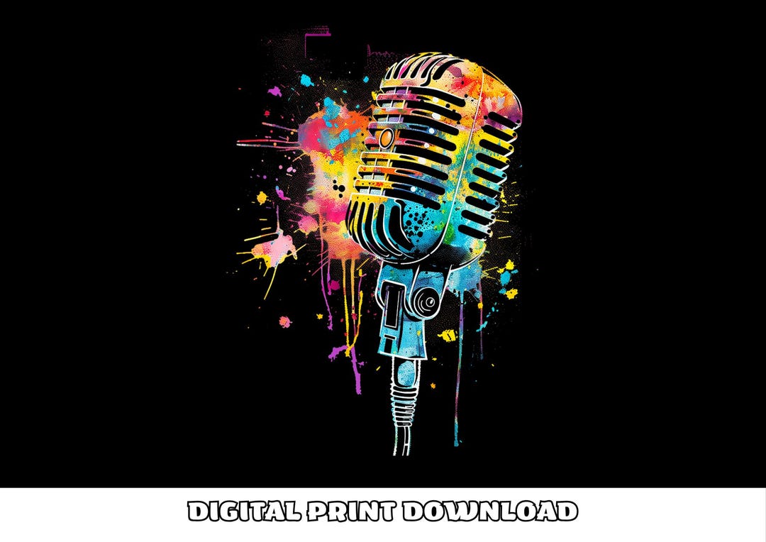 File PNG Sing Loud, Sing Proud – Retro Typography Music Print - Etsy