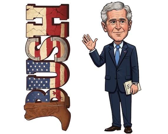 George W Bush Caricature