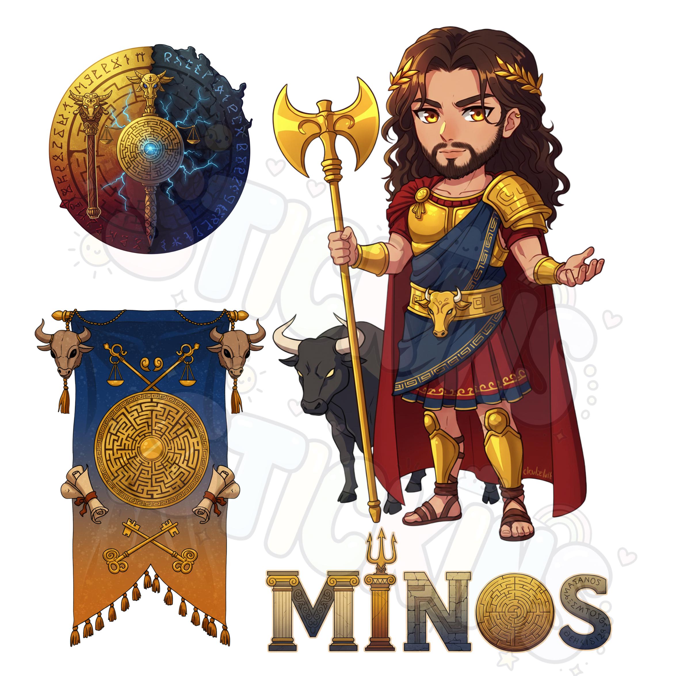 Minos Premium 4 Sticker Bundle Greek Mythology Series Exquisitely ...