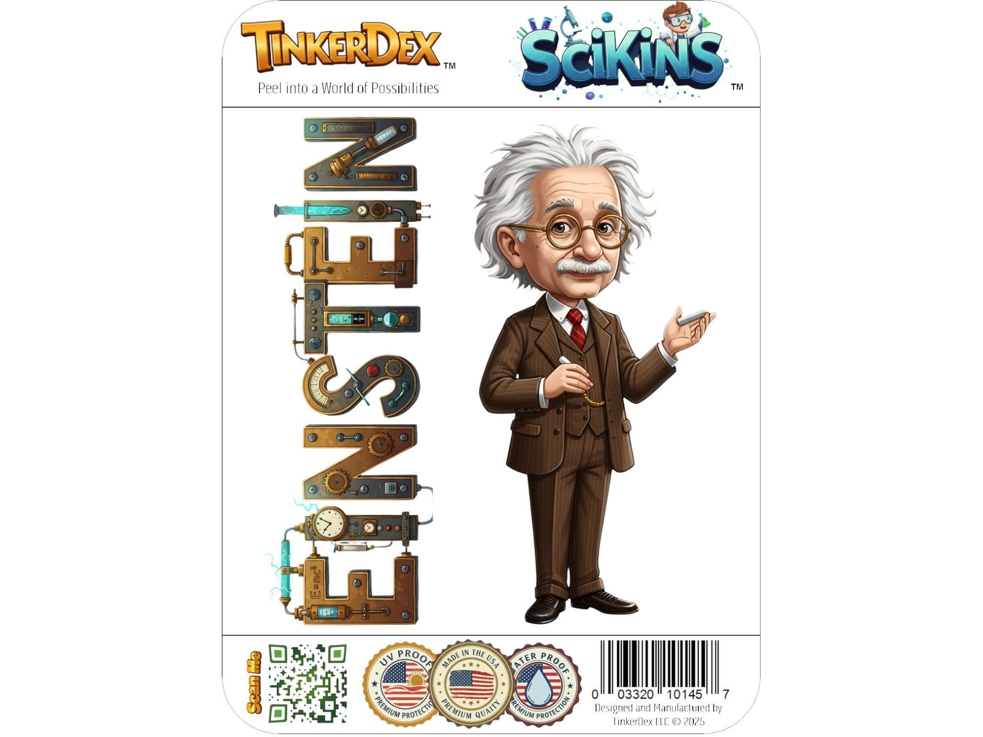 Albert Einstein Sticker and Magnet – Father of Relativity Scikins ...