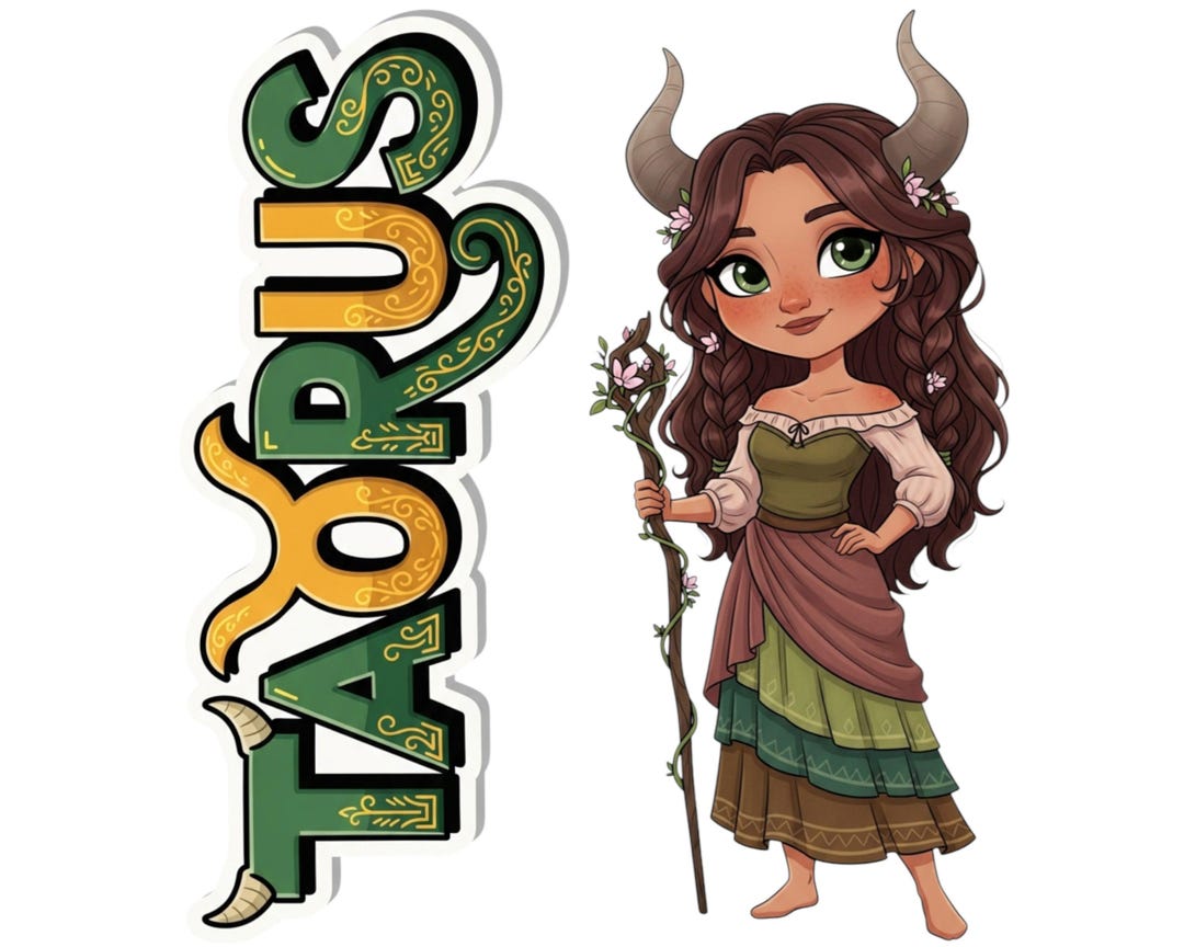 Taurus Sticker and Magnet - the Celestial Bull Horoskins™ – Zodiac ...