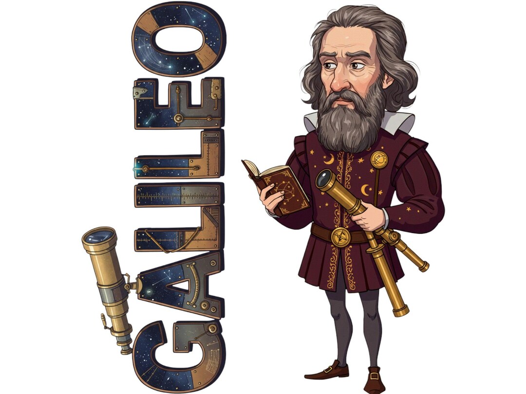 Galileo the Starry Messenger Scikins™ Vinyl Sticker – Pioneering ...
