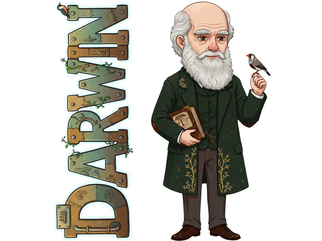 Charles Darwin Sticker and Magnet – Architect of Natural Selection ...