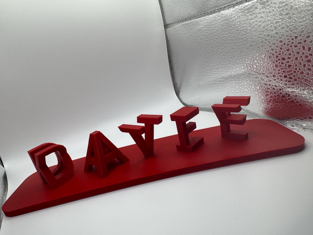 Dual Name Letter Illusion Desk Display 3D Printed and Custom Order - Etsy