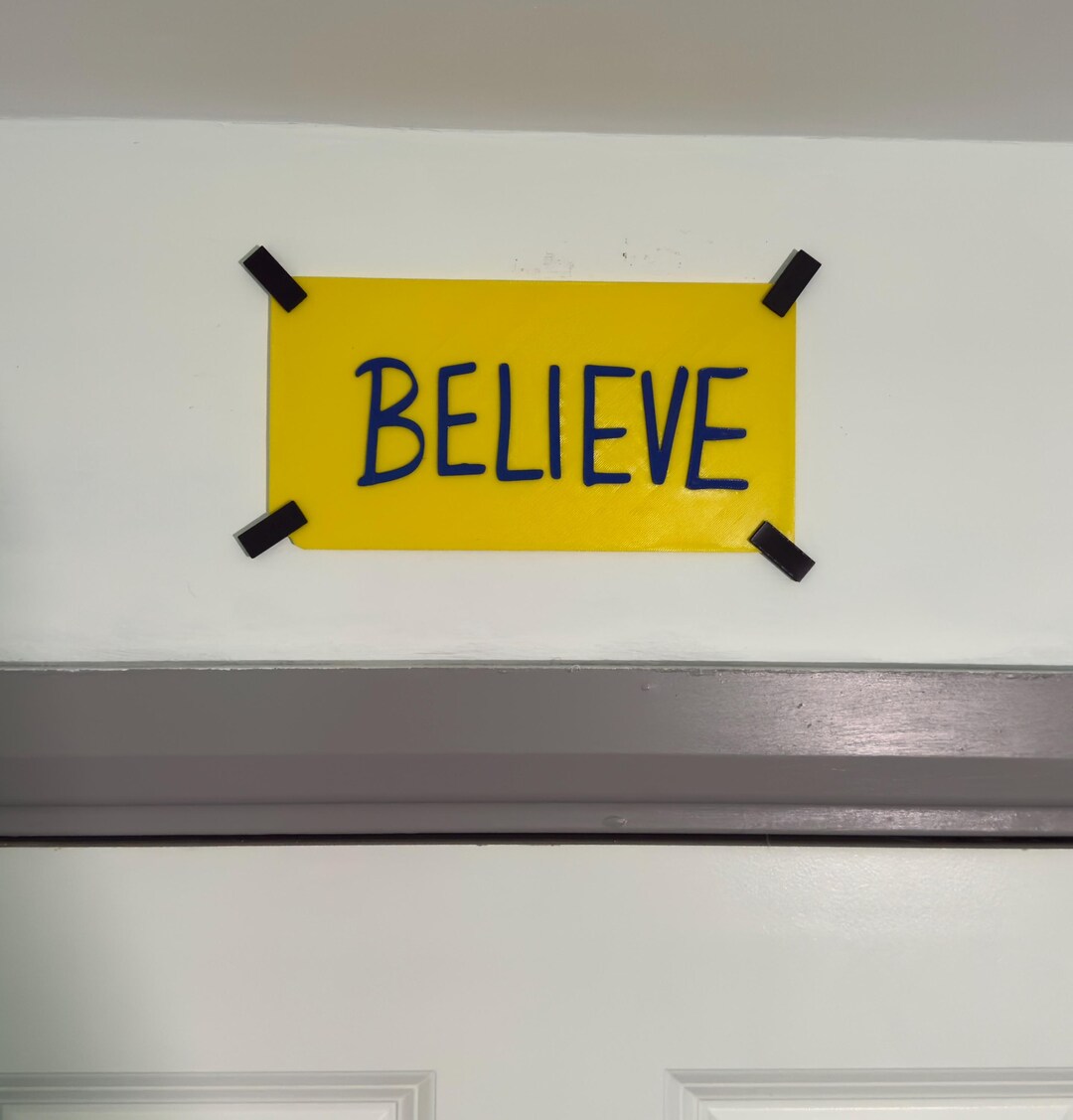 Believe Sign by Ted Lasso: Inspiring Your Winning Mindset - Etsy