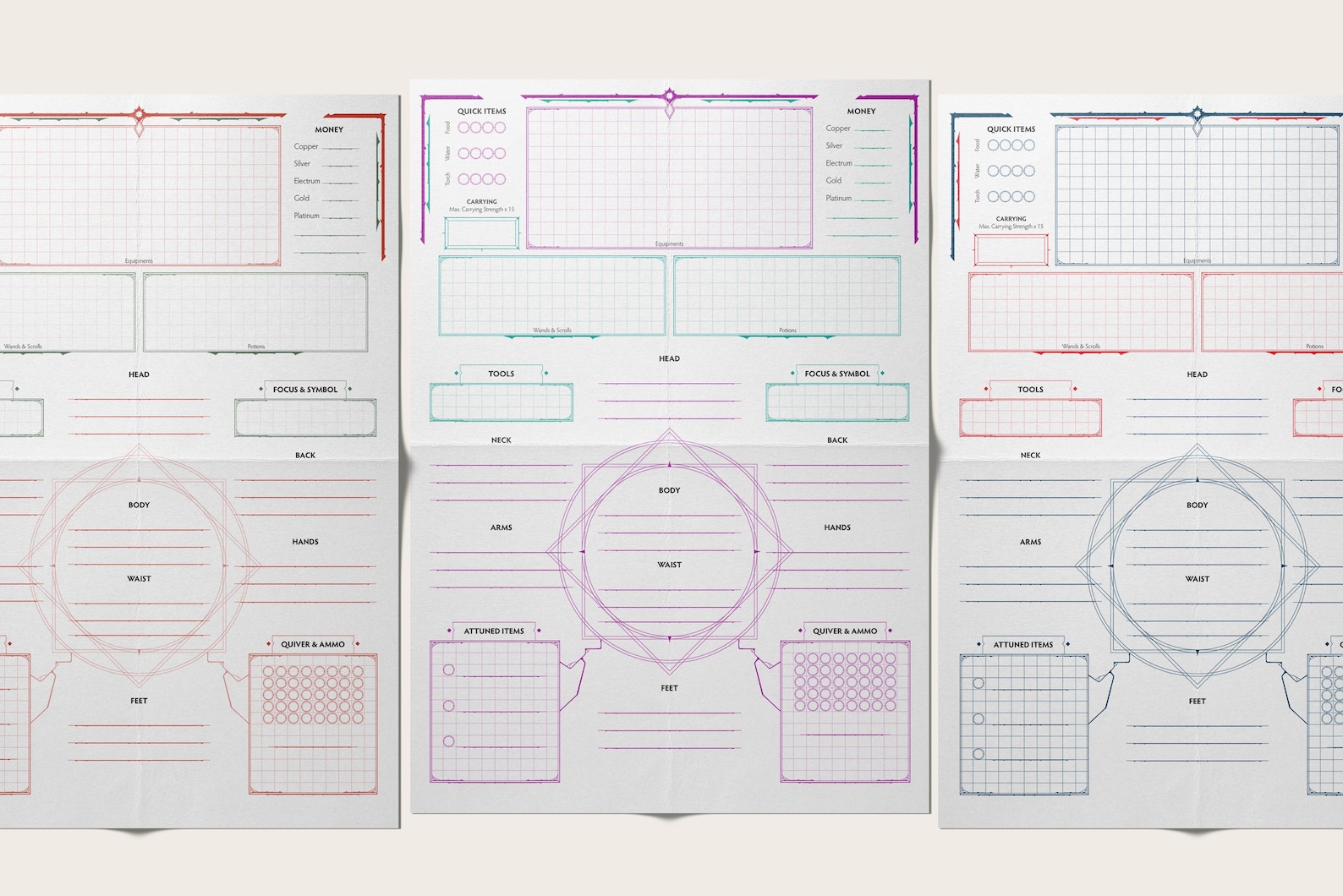 DND 5E Character Sheet Bundle | 10-pages Layout | Printable & Fillable ...