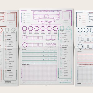 DND 5E Character Sheet Bundle | 10-pages Layout | Printable & Fillable ...
