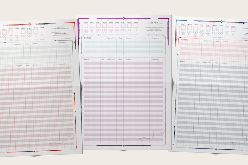 DND 5E Character Sheet Bundle | 10-pages Layout | Printable & Fillable ...