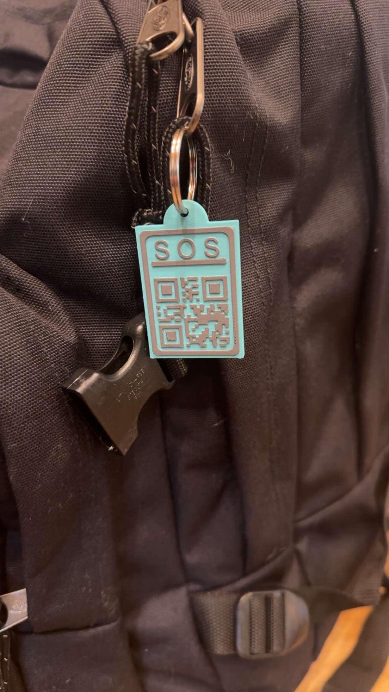 SOS QR Code Emergency Pendant – PLA – Custom-made - Etsy
