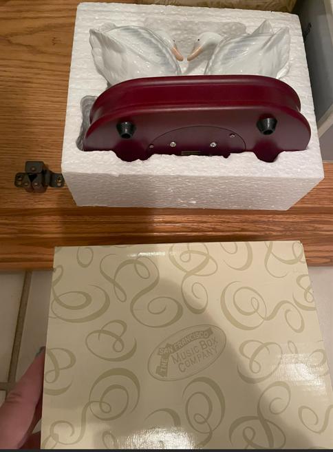 Rare, Double Swan Music Box (cherish), San Francisco Music Box Company ...