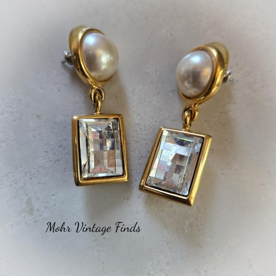 Vintage Napier Starlight Faux Pearl and Faceted Swavo… - Gem