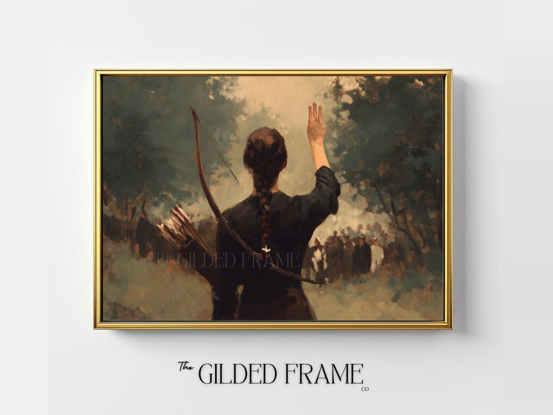 Katniss Everdeen From the Hunger Games, Printable Forested Hill ...