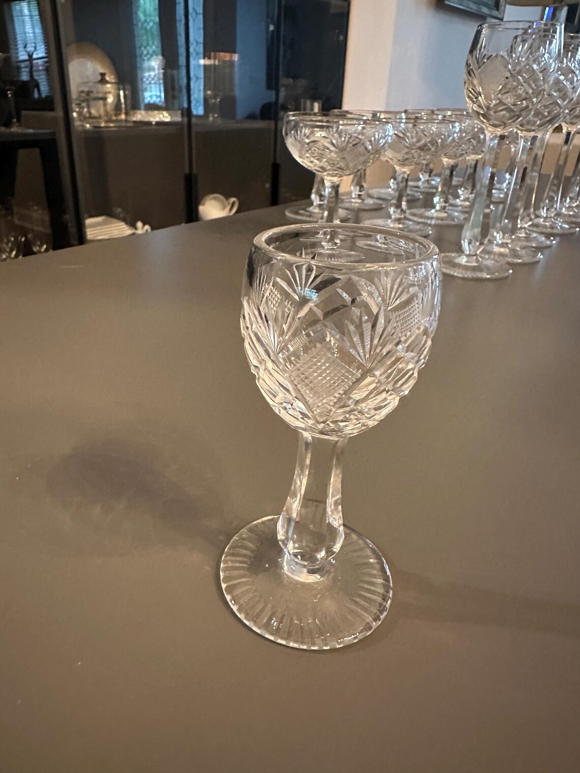 Bohemian Czech Crystal Stem Glass Set 32 Pieces - Etsy