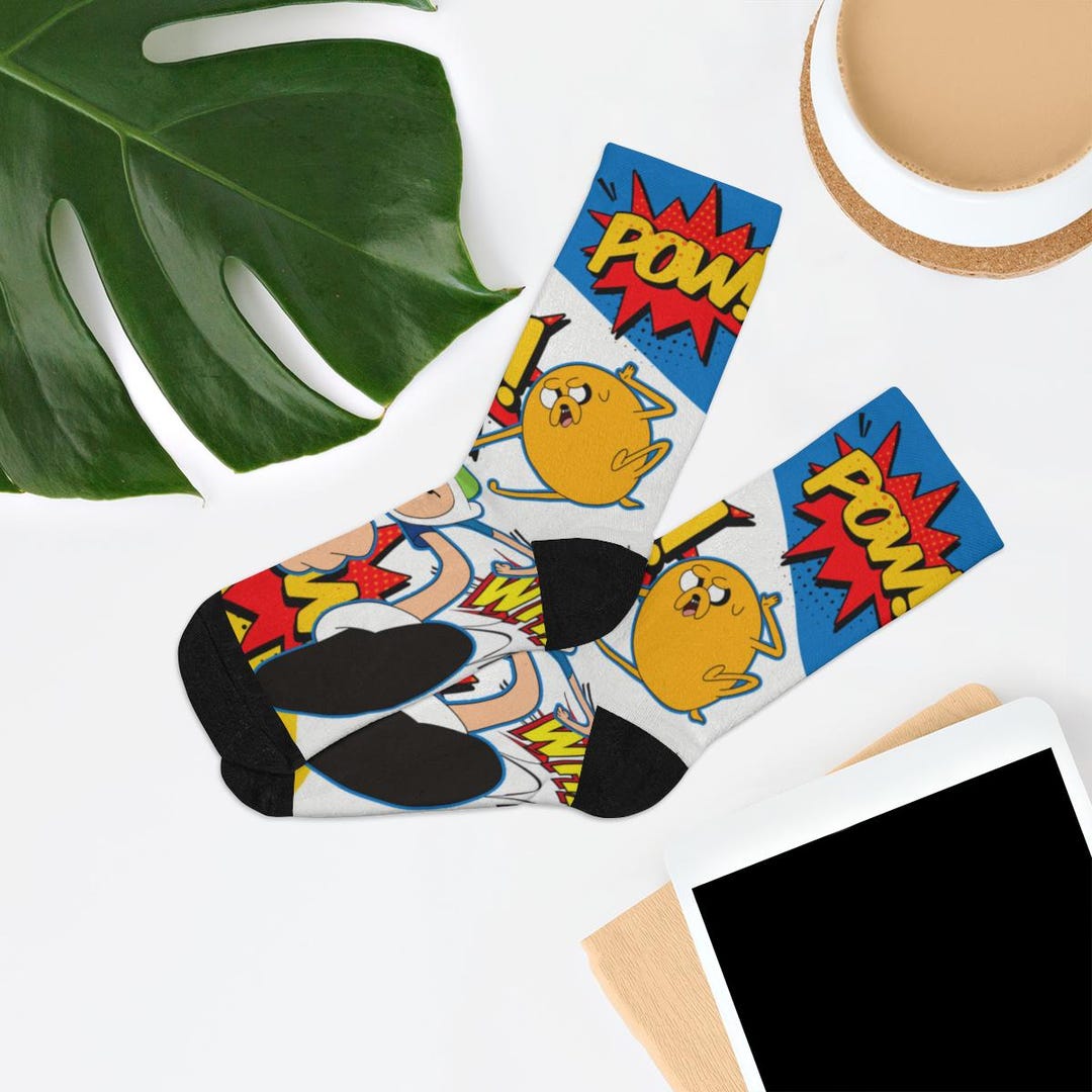 Adventure Time Socks | Jake the Dog Finn the Human Recycled Poly Socks ...
