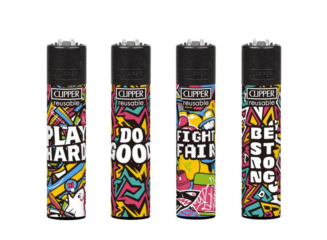 Clipper Lighters Set of 4 cool Sayings - Etsy