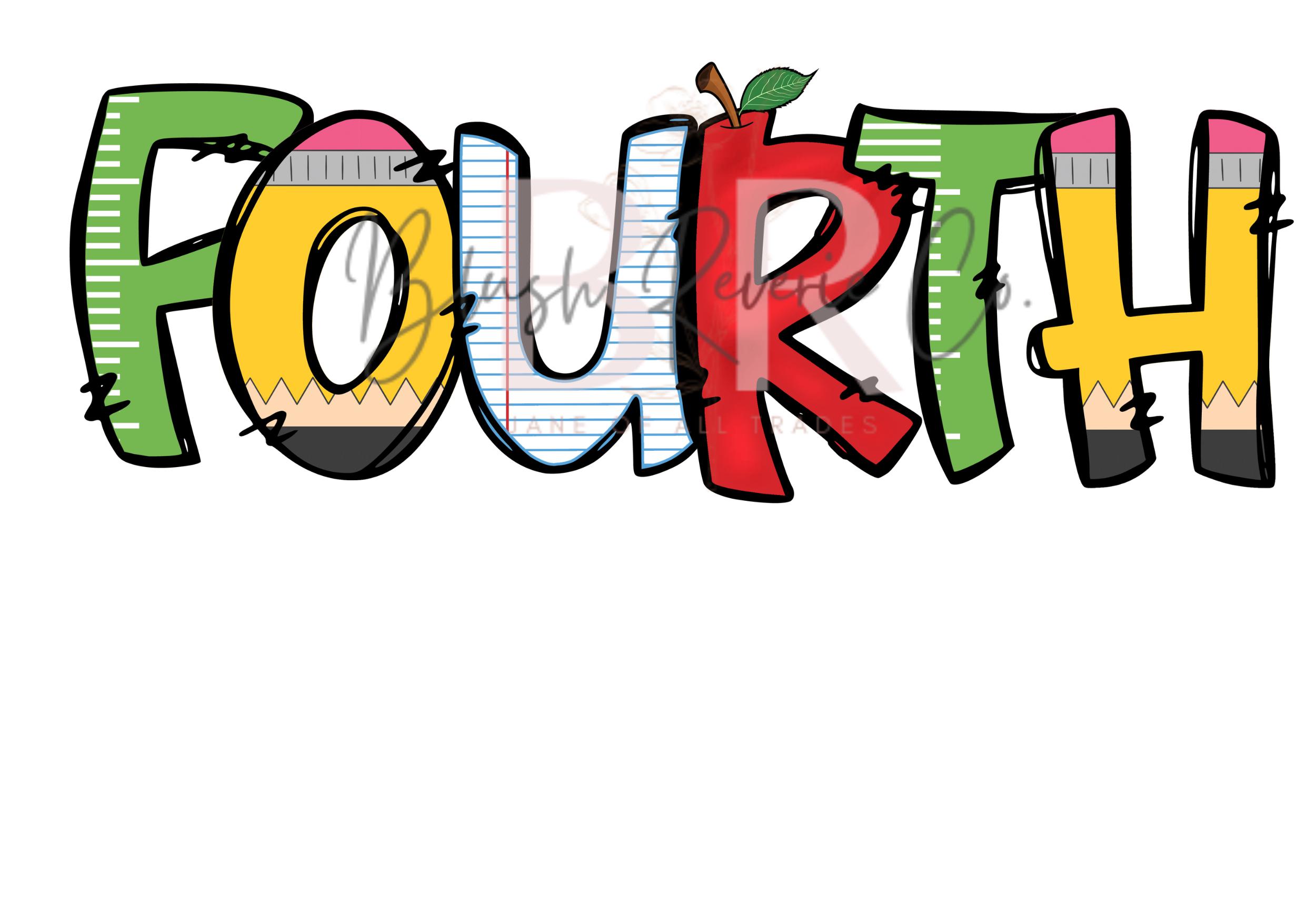 Personalized Fourth Grade Teacher PNG, Teacher Label, Instant Download ...