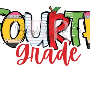 Personalized Fourth Grade Teacher PNG, Teacher Label, Instant Download ...