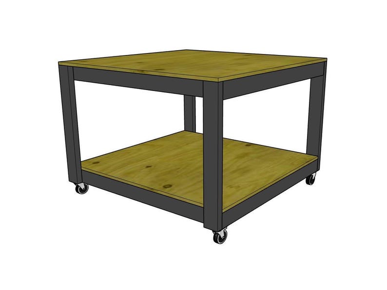 DIY Shop Workbench Plan | 48x48 Work Table on Wheels | Minimal Lumber ...