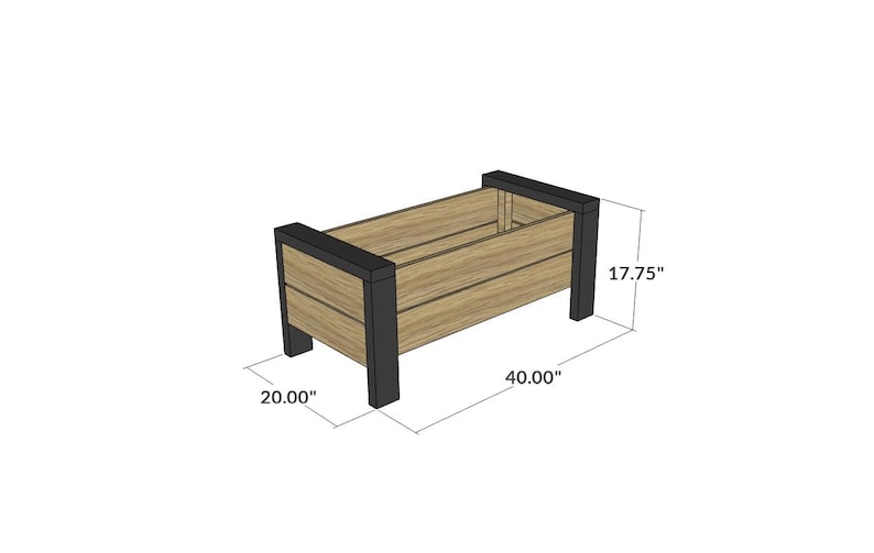 DIY Planter Box Plans Set – Large & Medium Sizes Wooden Planters ...