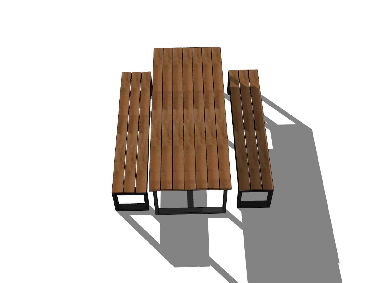 DIY Dining Table & Bench Plans – Outdoor Furniture Woodworking Plans ...