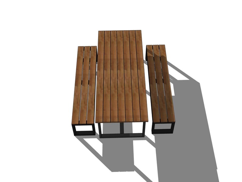 DIY Dining Table & Bench Plans – Outdoor Furniture Woodworking Plans ...