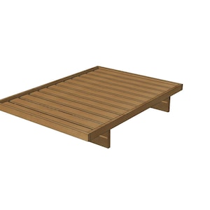 Queen Platform Bed DIY Plan – Modern Wood Bed Frame PDF, Imperial ...