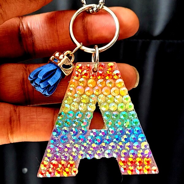 Alphabet Keychain - Etsy
