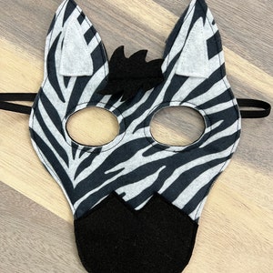 Felt Zebra Mask for Kids – Handmade Eco-friendly Jungle Animal Costume ...