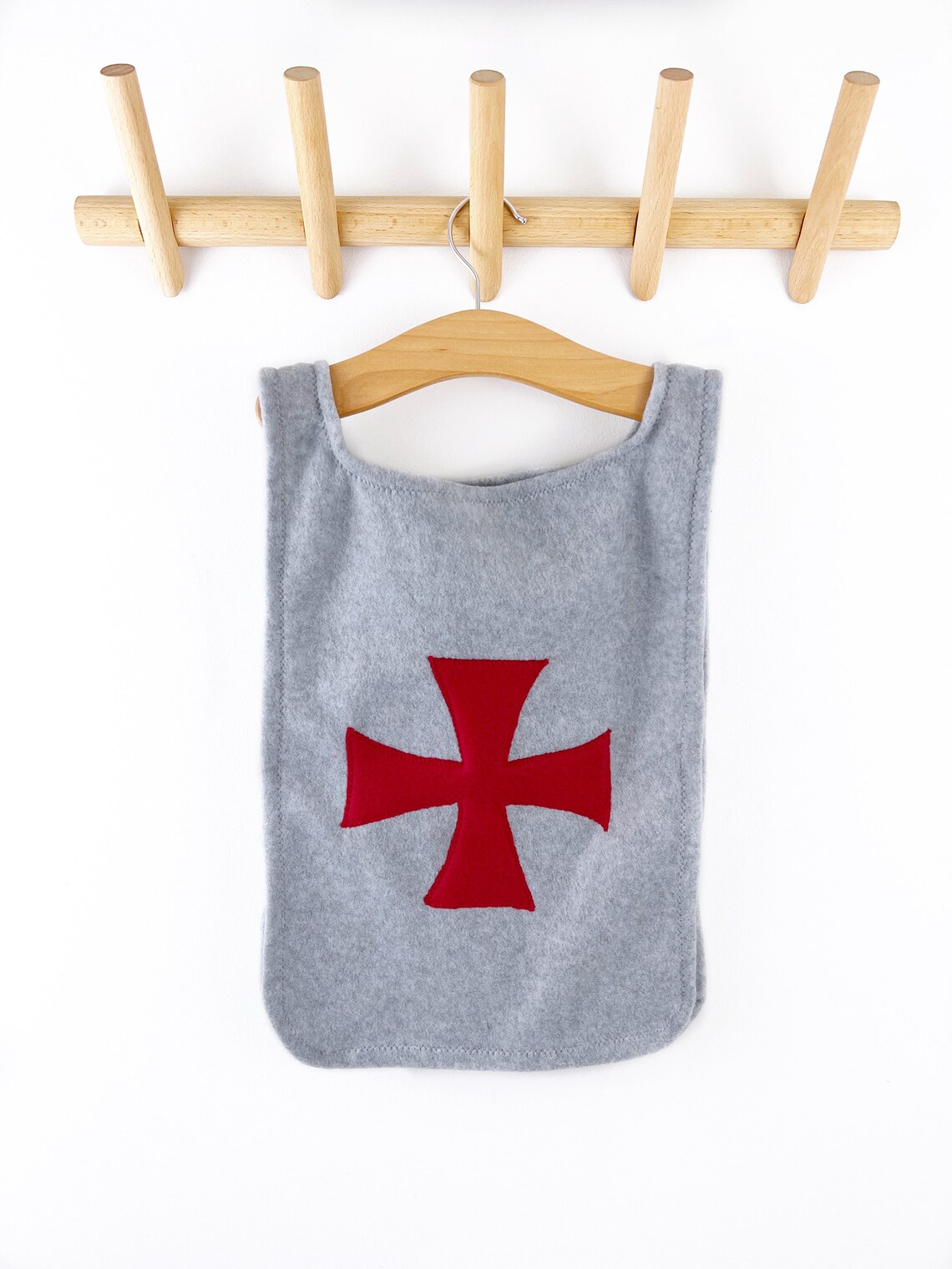 Handmade Kids Gray Fleece Knight Tunic – Medieval Dress-up, Halloween ...