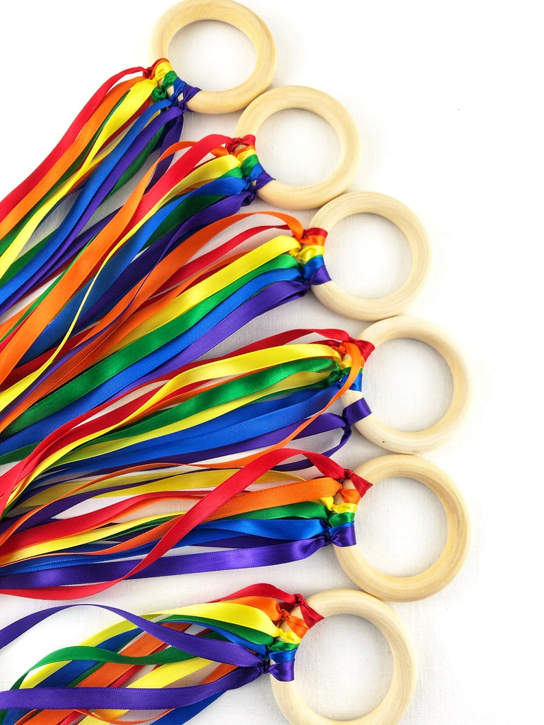 Children's Rainbow Ribbon Hand Kite - Etsy