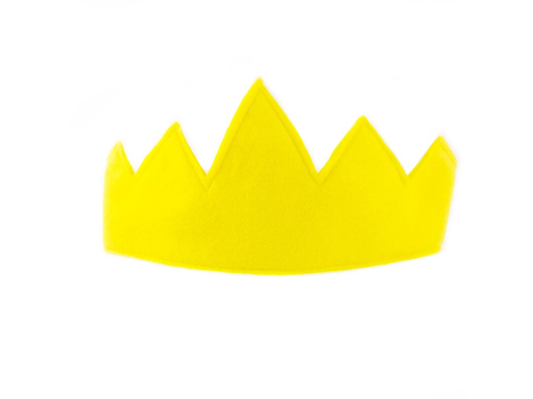 Child's Yellow Felt Crown, Birthday Crown, Birthday Gift, Photography ...