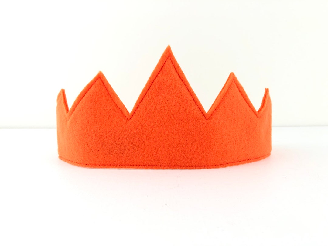 Child's Orange Felt Crown - Etsy