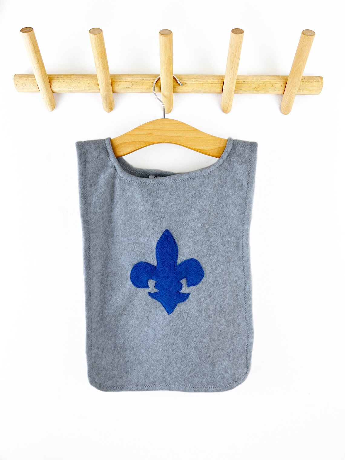 Handmade Kids Gray Fleece Knight Tunic – Medieval Dress-up, Halloween ...