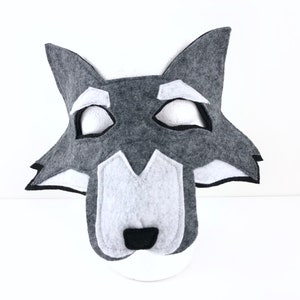 Child's Gray Felt Wolf Mask and Tail | Etsy
